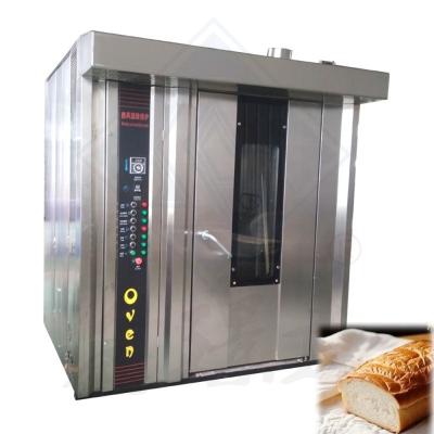 China Commercial 16 Trays Rack Rotary Oven for Bread Baking Gas Oven Machinery Function 50kg/h for sale