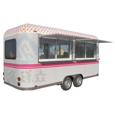 China Customized Color Mobile Food Trailer Cars for Commercial Catering Hamburger and Ice Cream for sale