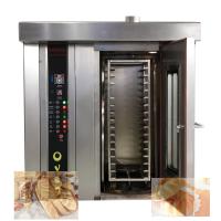 China Electric Gas Diesel Bread Baking Machine with Steam Function 32 Trays Rotary Oven Made for sale
