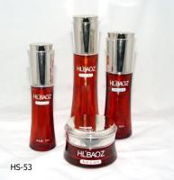 China Flint Frosted Emulsion Cosmetic Glass Bottle and Jars 100ML 50ML 30ML for sale