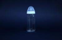 China Customized Borosilicate Heat-Resistant Glass Baby Feeding Bottles BPA Free for sale