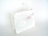 China Custom Plain White Recycled Paper Carrier Bags for Shopping for sale