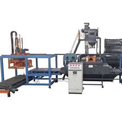 China Stone Classed KBJX Automatic Marble Granite Brick Concrete Shot Blasting Machine With Automatic Stackers for sale