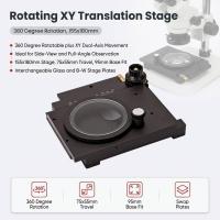 China Supplier 75x55mm Rotary XY Stage 360° 155x180mm Metal for Stereo Video Microscope Screw Mount Glass Plate MSS-A-TAB01 for sale