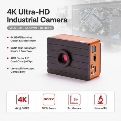 China Wholesale 4K Microscope Camera Sony Sensor for Stereo Metallographic Biological Research CE FCC MSS-M-4K21N for sale