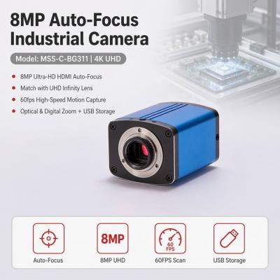 China OEM Factory 8MP 60FPS AF Microscope Camera Long Working Distance for Surface Inspection CE MSS-C-BG311 for sale