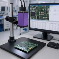 China OEM Factory Digital Microscope Camera Intelligent Point Line Selection Data Output for PCB Inspection CE MSS-C-2400 for sale