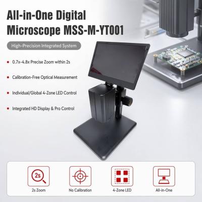 China OEM Factory 0.7x-4.8x Zoom Integrated Microscope 2s Fast Switching Calibration-free for Industrial Inspection MSS-M-YT001 for sale
