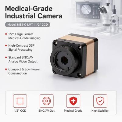 China Manufacturer Long Lifespan 1/2 Inch CCD Microscope Camera DSP Medical Grade for Precision Testing CE MSS-C-LMT for sale