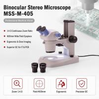 China OEM Factory 1:4.5 Zoom Binocular Stereo Microscope 20mm FOV for Medical Education Precision Testing CE MSS-M-405 for sale