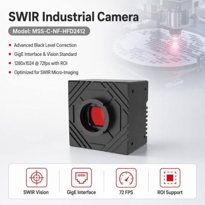 China Supplier SWIR Microscope Camera GigE Driver-free Halcon VisionPro for Science Microscopy MSS-C-NF-HFD2412 for sale