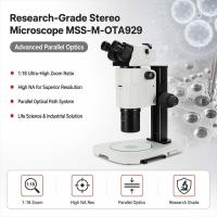 China Manufacturer High NA 1:18 Zoom Parallel Stereo Microscope for Life Science Research CE FCC MSS-M-OTA929 for sale