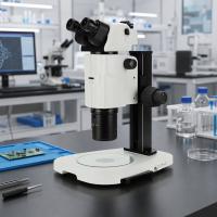 China Manufacturer High NA 1:18 Zoom Parallel Stereo Microscope for Life Science Research CE FCC MSS-M-OTA929 for sale