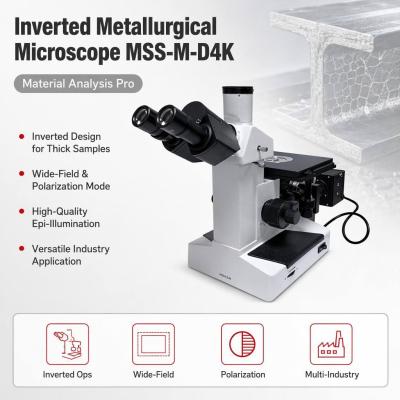 China Manufacturer Inverted Metallographic Microscope Polarized Light for Metal Surface Observation CE FCC ISO SDK MSS-M-D4K for sale