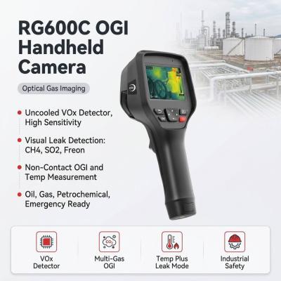 China Supplier Uncooled VOx OGI Camera for Oil Gas Leak Detection CH4 SO2 Freon Cold-Chain Emission Management MSS-R-RG600C for sale