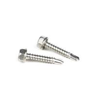 China Hex Head Self Drilling Metal Screws with INCH Measurement System and Stainless Steel for sale