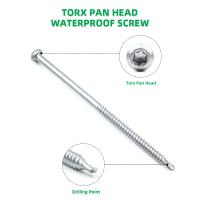 China St6.3*125mm Bimetal Galvanised Pan Head Torx Self Drilling Screws Customized Support for sale