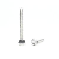 China Stainless Steel ST6.3*55mm Flange Hex Self Tapping Screw Parafuso Auto Atarraxante for sale