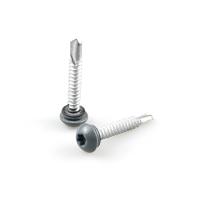 China Self-Drilling Screw 12 Bimetal Screw With Epdm Washer Bi Metal Color Coated Torx Pan Head for sale