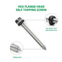 China Stainless Steel ST6.3*55mm Flange Hex Self Tapping Screw Parafuso Auto Atarraxante for sale