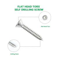 China Metric Stainless Steel ST4.8*30mm Flat Torx Head Self-Tapping Screws Sus316 Sharp Point Self Drilling Tapping Screw for sale