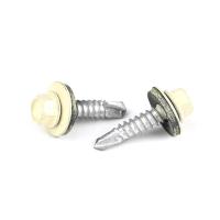 China Black A2 Hex Flange Self Drilling Screws With Color Epdm 5.5 x 25 Tek Screw For Roofing for sale