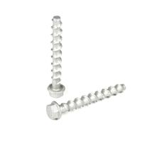 China Carefully Crafted M8x75mm Flange Hexagon Head Concrete Screws Stainless Steel 410 for sale