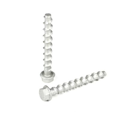 China Carefully Crafted M8x75mm Flange Hexagon Head Concrete Screws Stainless Steel 410 for sale
