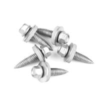 China Flat Head Stainless Steel 304 Bi Metal Trailer Roofing Screws 6x25 with EPDM Washer for sale