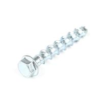 China M8x60mm Flange HEX Head Concrete Screws with Plain Finish and Carbon Steel Material for sale