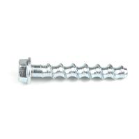 China M8x60mm Flange HEX Head Concrete Screws with Plain Finish and Carbon Steel Material for sale