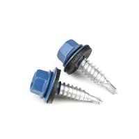 China Guaranteed Custom A2 SS Bi Metal Drilling Screw with Hex Flange and Self Drilling Feature for sale