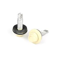 China Installation Stainless Steel Hex Flange Self Tapping Bimetal Screw With Epdm Washer for sale