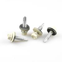 China Installation Stainless Steel Hex Flange Self Tapping Bimetal Screw With Epdm Washer for sale