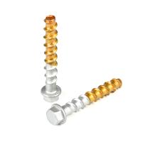 China ZINC Finish M6 Hex Washer Head Concrete Screw for Heavy Duty Applications for sale