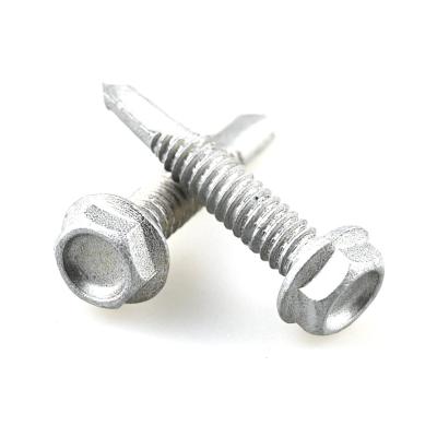 China Customized DIN7504K Flange Hex Head Bi-Metal Self Drilling Screws 4.8x25mm Standard for sale