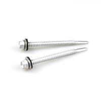 China GB Standard 12x75mm Hex Flange Stainless Steel Bi-Metal Self Drilling Screws with EPDM for sale