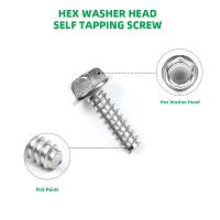 China T/T Payment Term 304 Stainless Steel Hex Screw Flat Tail Self Tapping Screw 14 x3/4 for sale