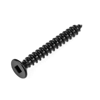 China Metric Wooden Construction 410 Stainless Steel Flat Head Black Wood Screws for Wood Ceiling Partition for sale