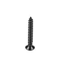 China Metric Wooden Construction 410 Stainless Steel Flat Head Black Wood Screws for Wood Ceiling Partition for sale