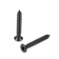 China Metric Wooden Construction 410 Stainless Steel Flat Head Black Wood Screws for Wood Ceiling Partition for sale