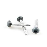 China Truss Head Self Drilling Screws With Black Epdm Washer And Stainless Steel Torx Drive for sale