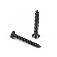 China Metric Wooden Construction 410 Stainless Steel Flat Head Black Wood Screws for Wood Ceiling Partition for sale