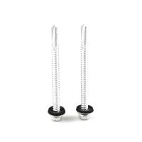 China 12 -14x75 Stainless Steel Self Drilling Roofing Screw Tek Bimetallic Screw With Washer for sale
