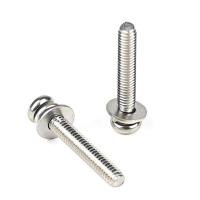 China ISO Standard M4 X 25mm Stainless Steel Pan Head Phillips Machine Screws With Washer for Door for sale
