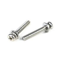 China ISO Standard M4 X 25mm Stainless Steel Pan Head Phillips Machine Screws With Washer for Door for sale