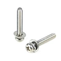 China ISO Standard M4 X 25mm Stainless Steel Pan Head Phillips Machine Screws With Washer for Door for sale