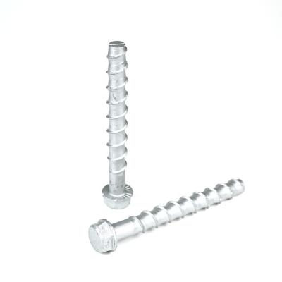 China 5/8x6'' Stainless Steel Hex Self Tapping Concrete Screw Anchor Bolts for Guardrail Fixing for sale