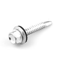 China 316 Stainless Steel Unitek Hex Head Roofing Bimetal Screws With Washer Plain Finish for sale