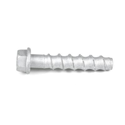 China Plain Finish Multi Fix M10 Hex Washer Head No Pre Drilling Concrete Screws for Bridges for sale